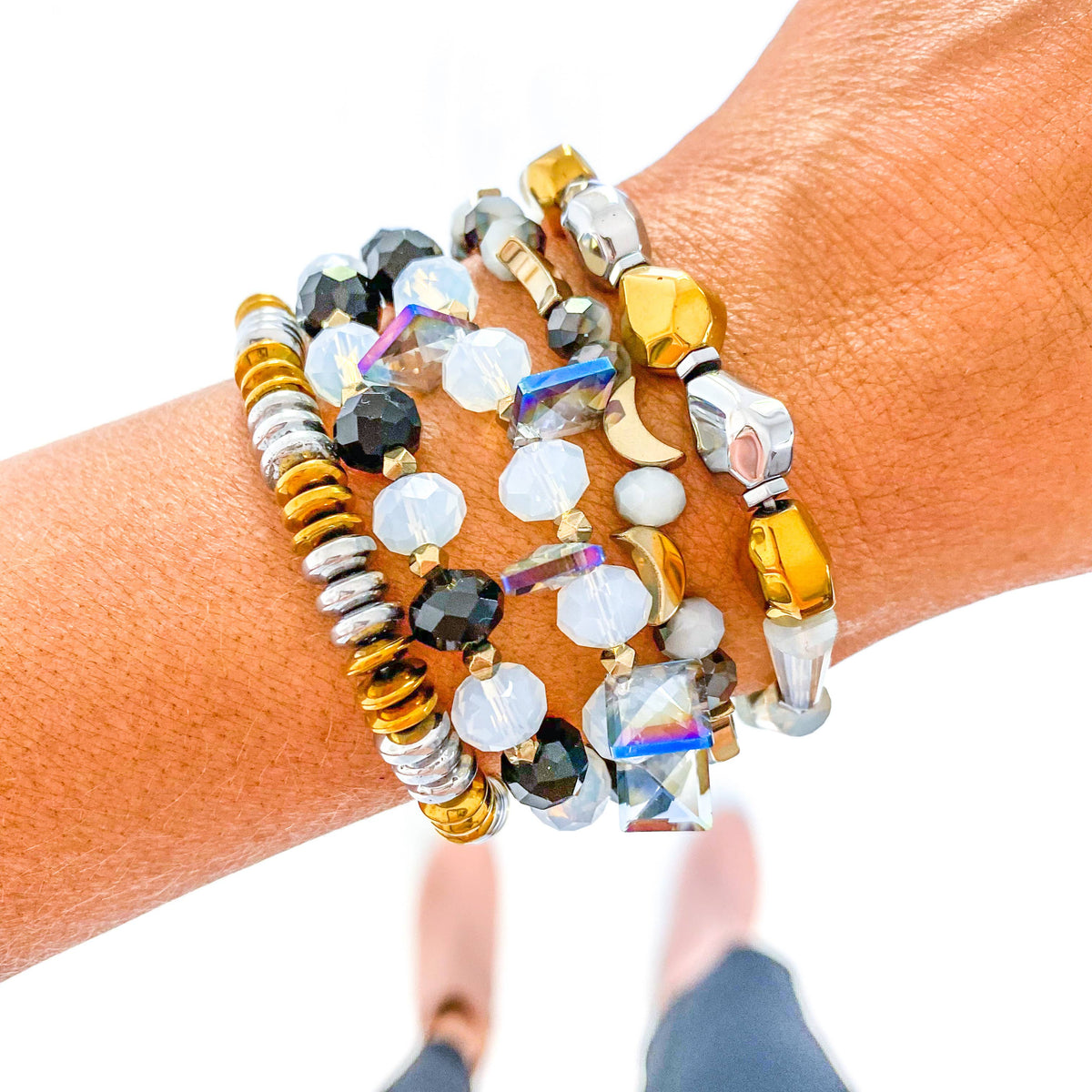 Moonbeam Gold & Silver Bracelet Stack – Savvy Bling