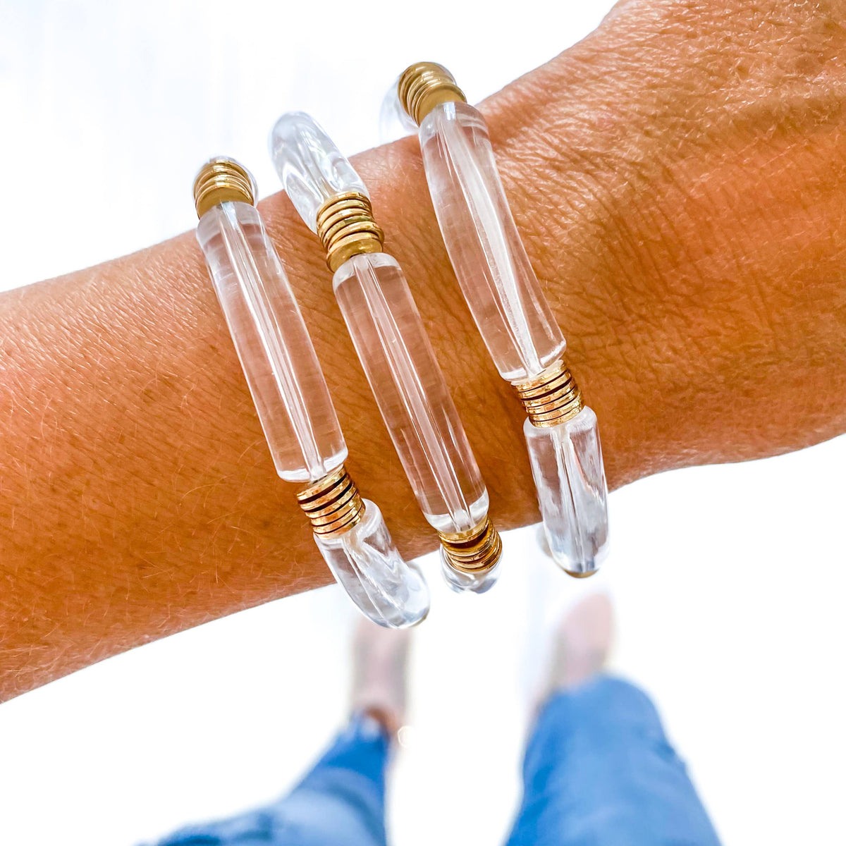 Acrylic Tube Bamboo Bracelets – Savvy Bling
