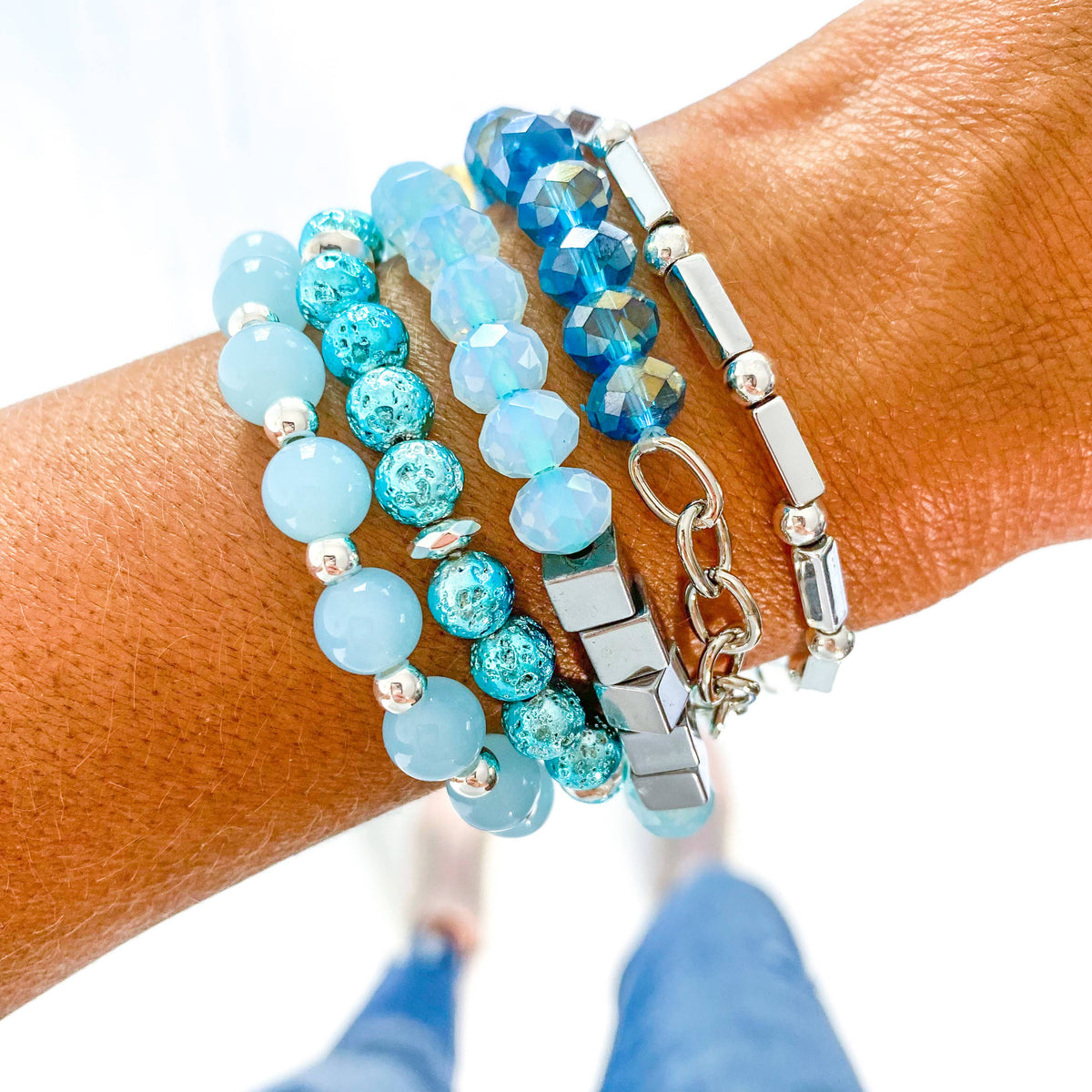 Arctic Blue Bracelet Stack – Savvy Bling